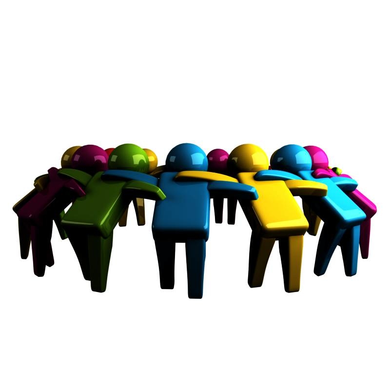 3d model group people