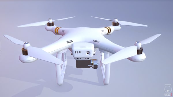 phantom quadro copter 3d 3ds