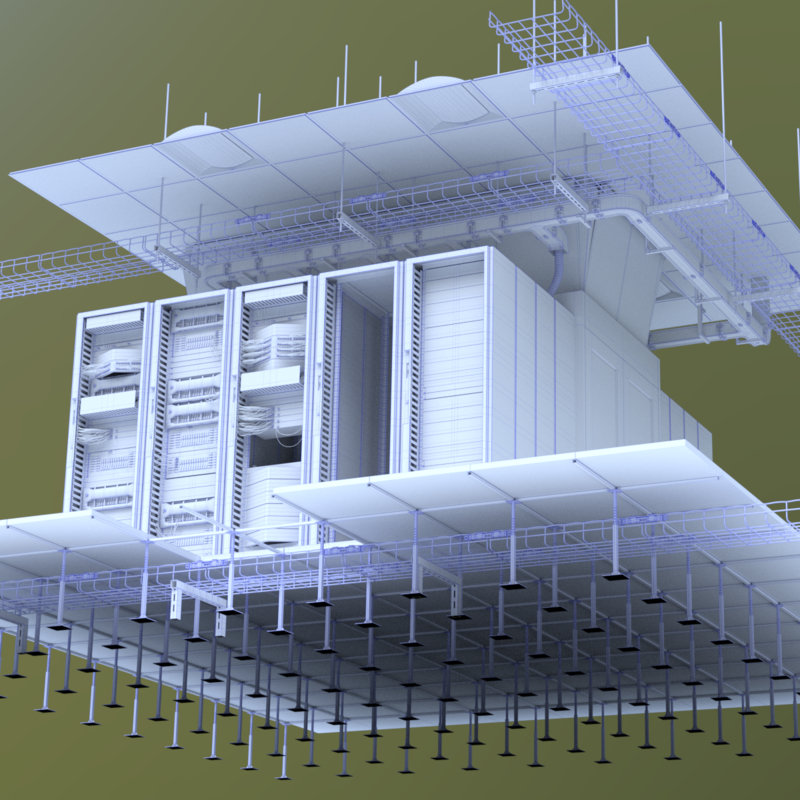 fully customizable data center 3d obj fully customizable data center 3d obj