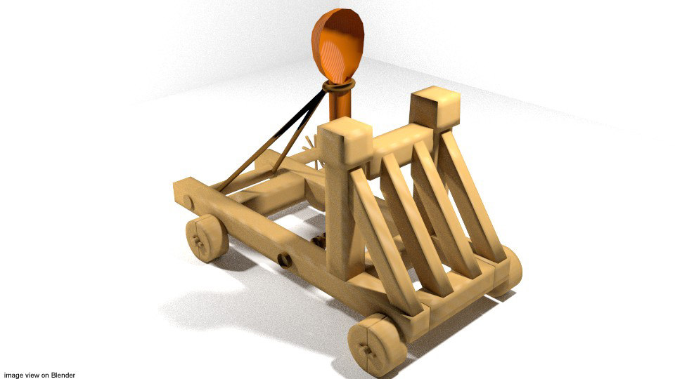 modelo 3d Siegecraft Medieval - Catapulta - TurboSquid 1019168
