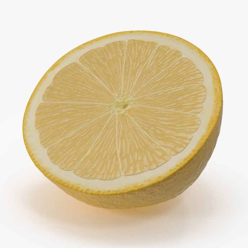 3d model lemon cross section