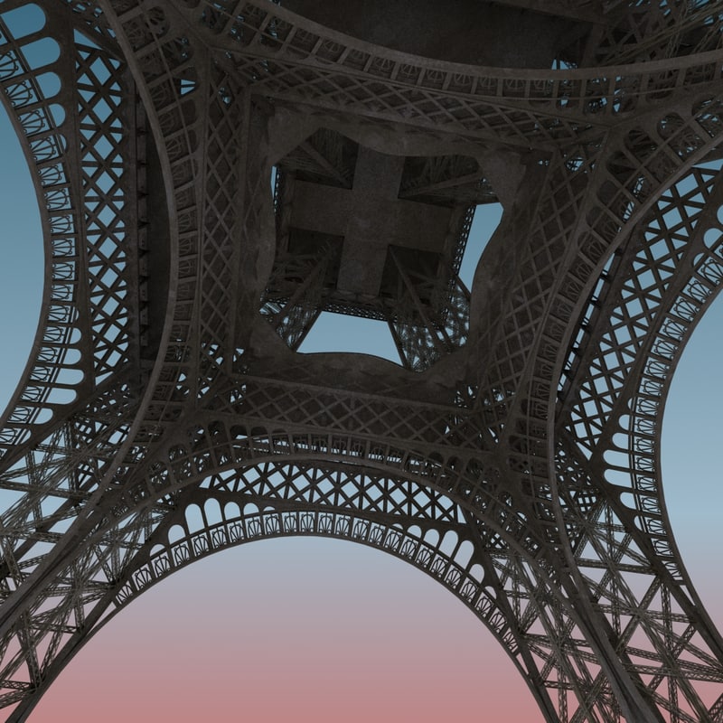 eiffel tower 3d dxf