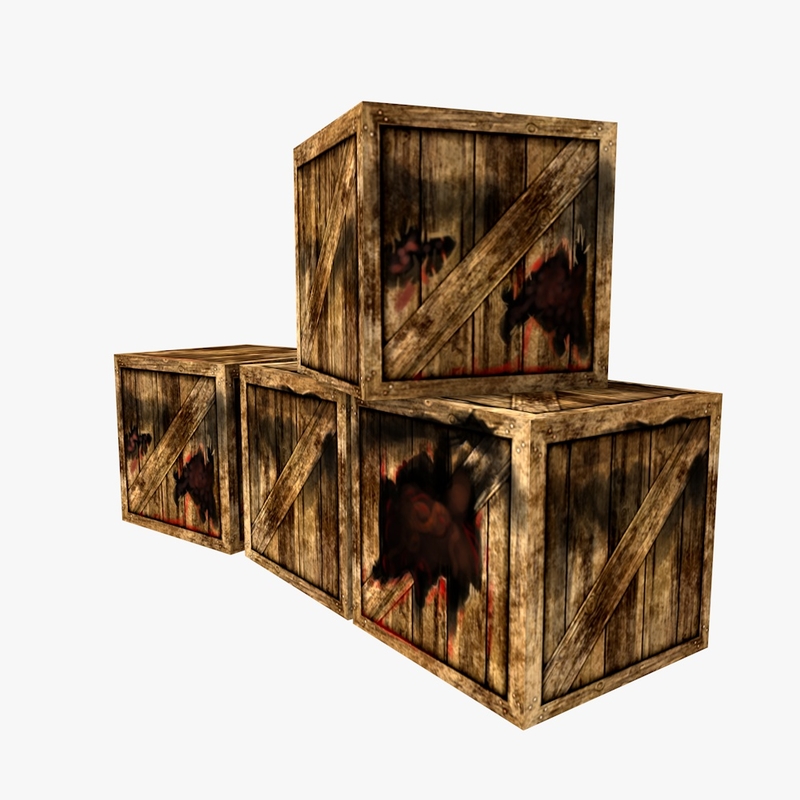 bloody broken box 3d c4d