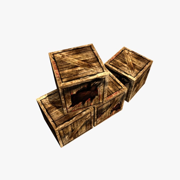 bloody broken box 3d c4d