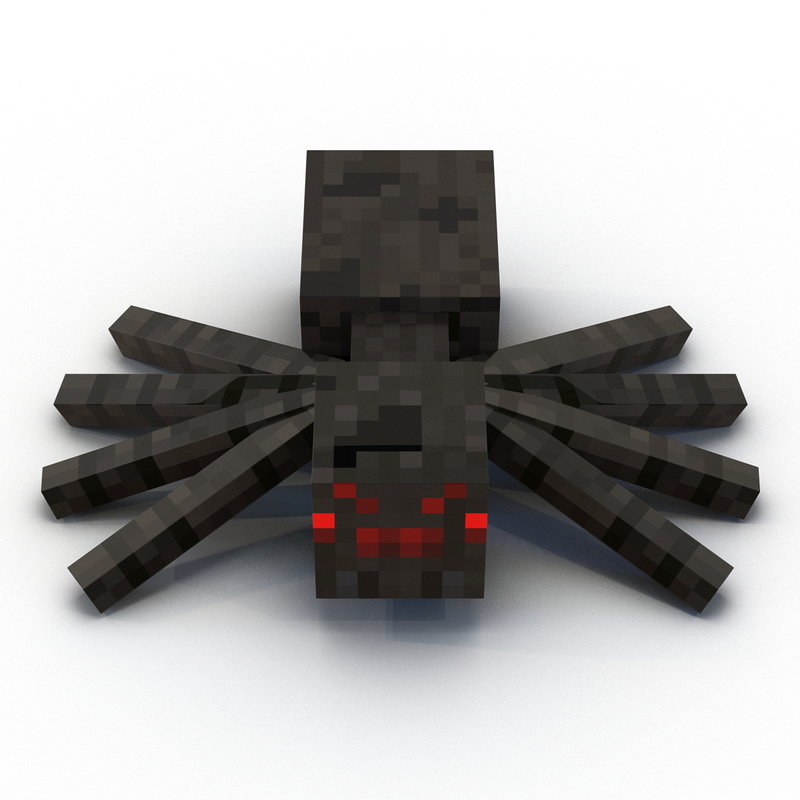 minecraft spider 3d max