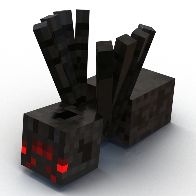 3d minecraft spider rigged
