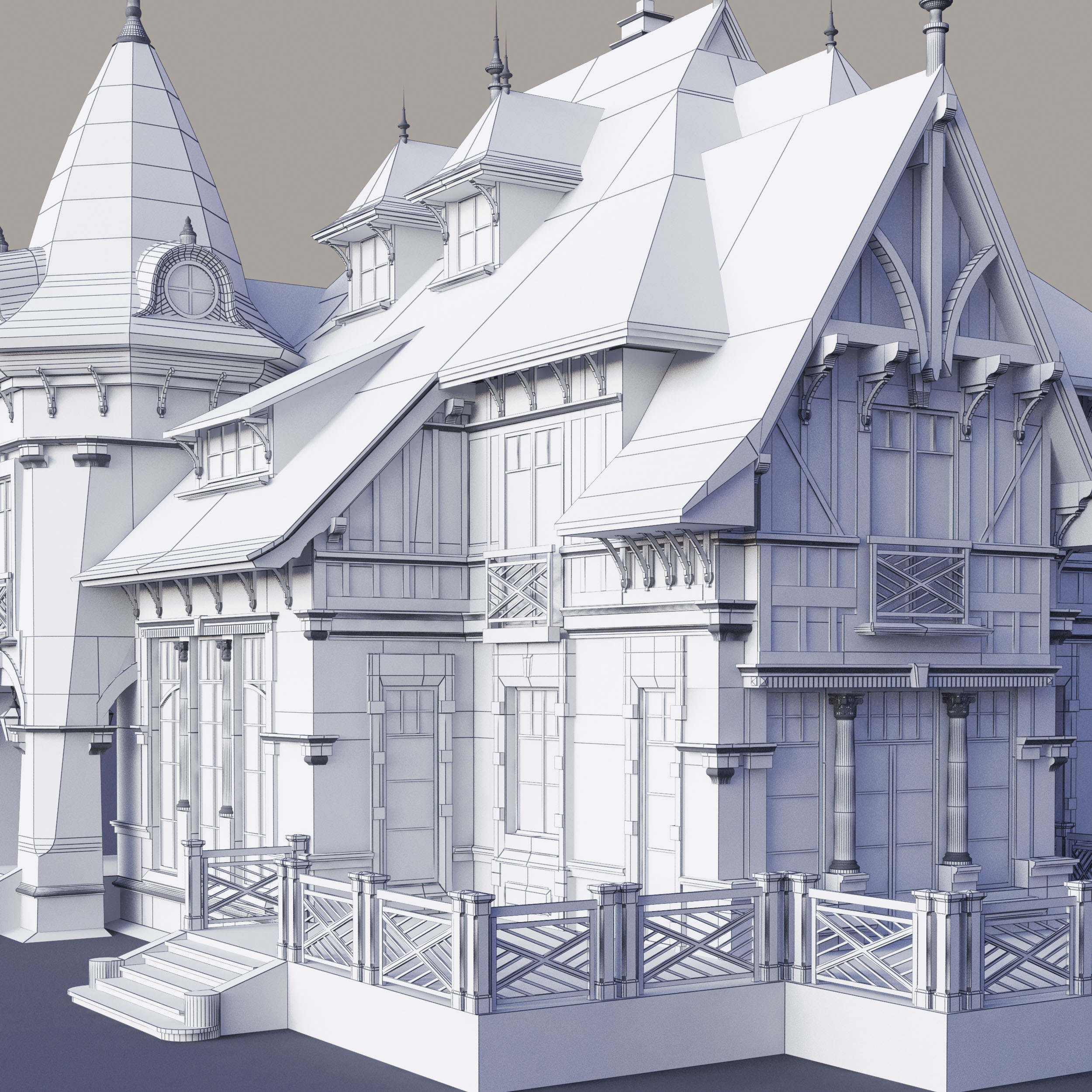 3d Half Timbered Houses