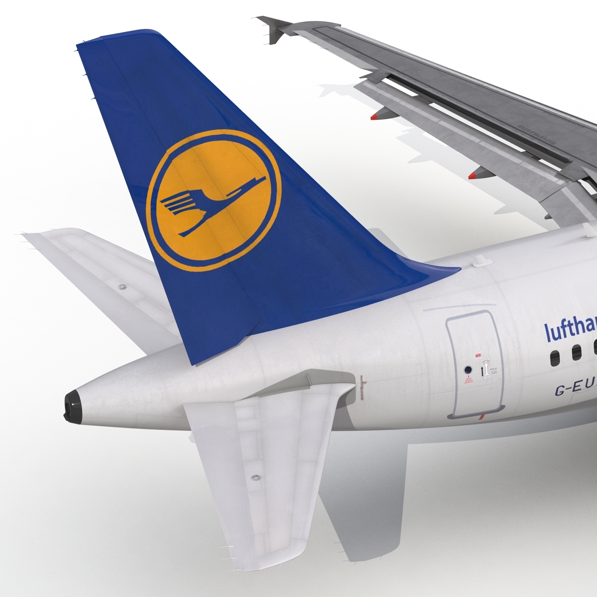 airbus a318 lufthansa 3d model