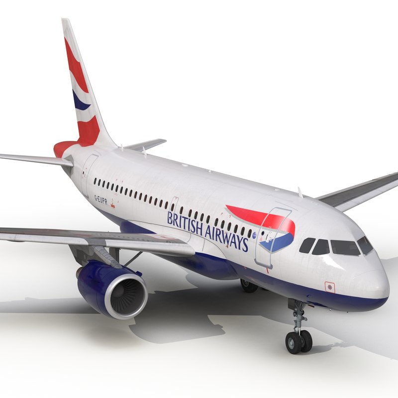 airbus a318 british airways 3d model