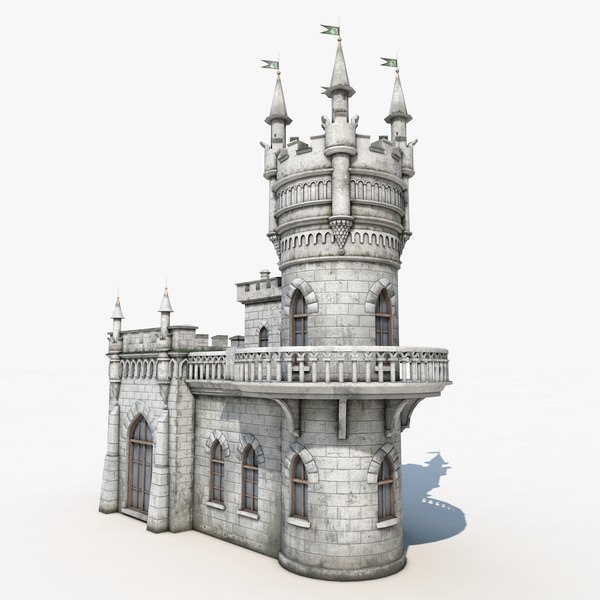 medieval castle tower 3d model