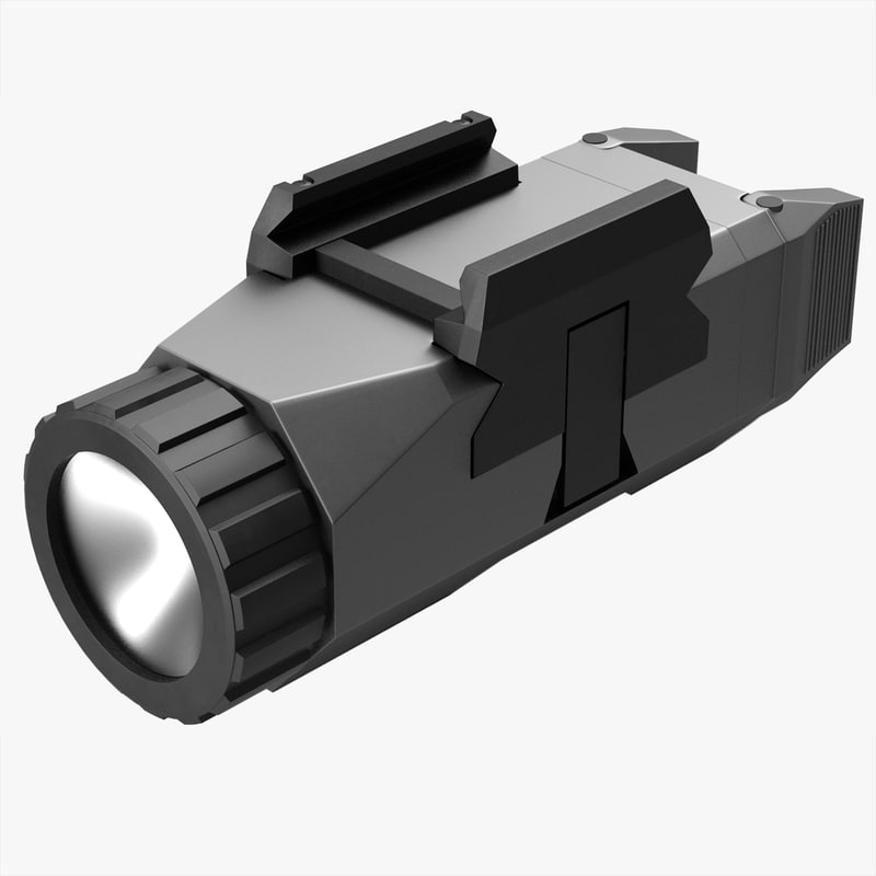 3d model inforce tactical flashlight