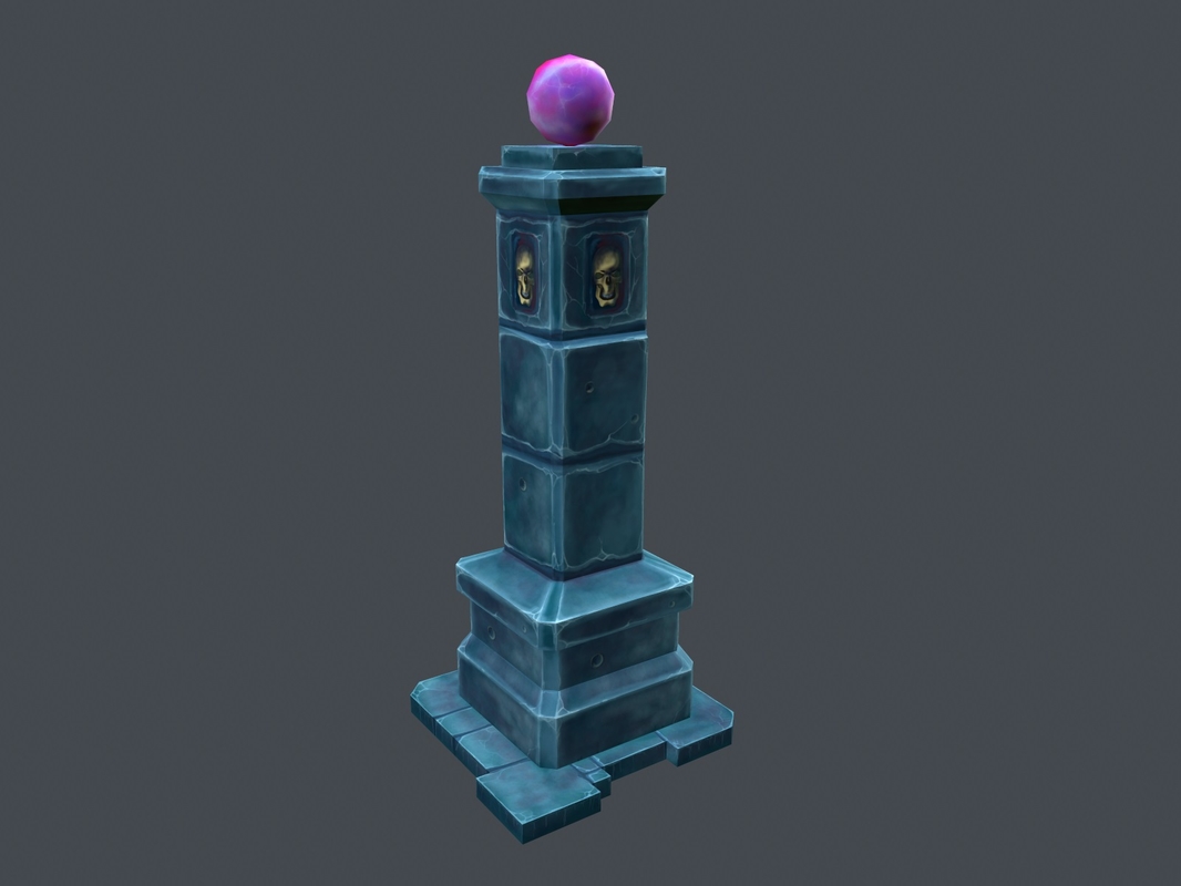 fantasy pillar dungeon 3d max