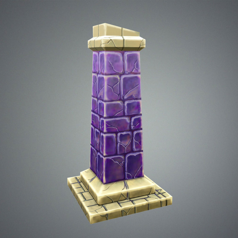 stylize pillar 3d model