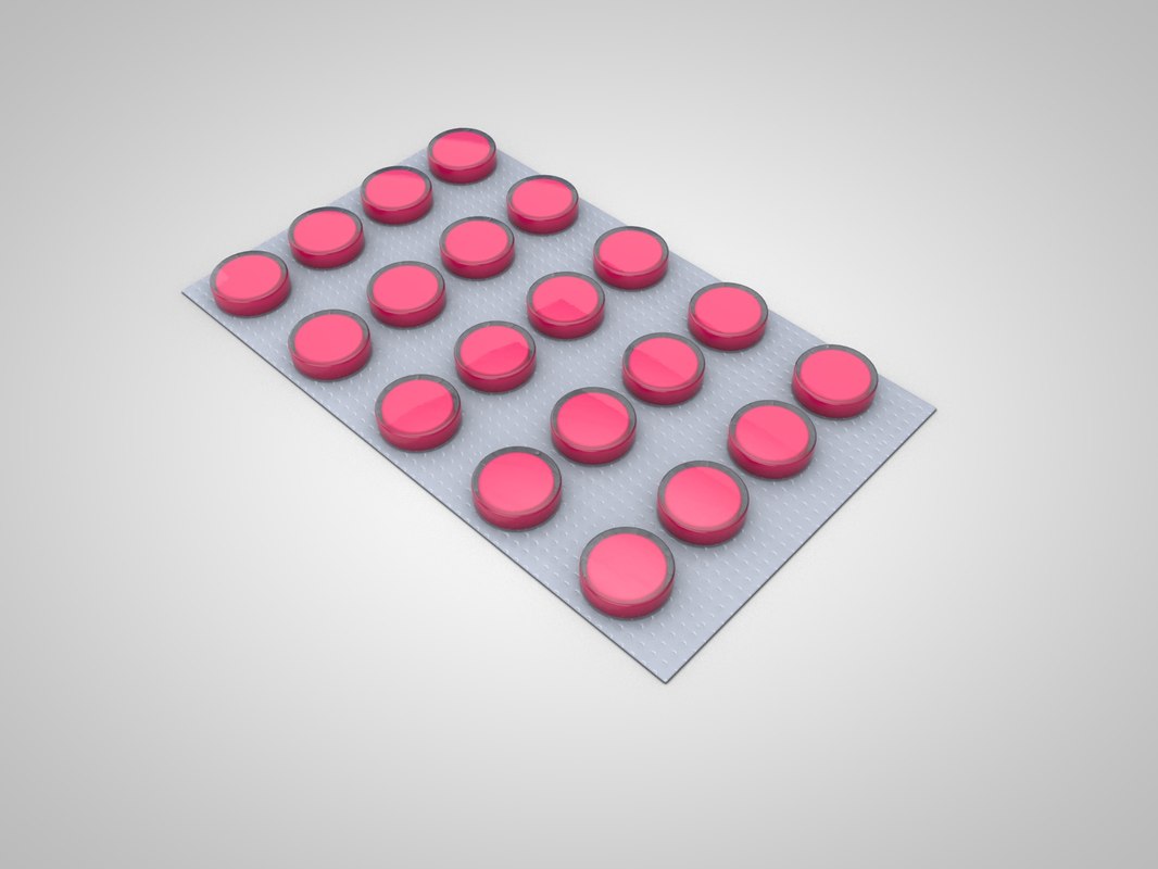 3d Medicine Pills Strip Model 3d-medicine-pills-strip-model