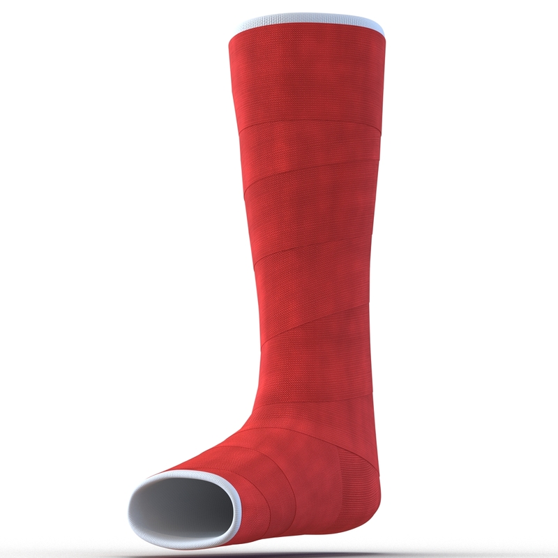 orthopedic cast leg 3d c4d