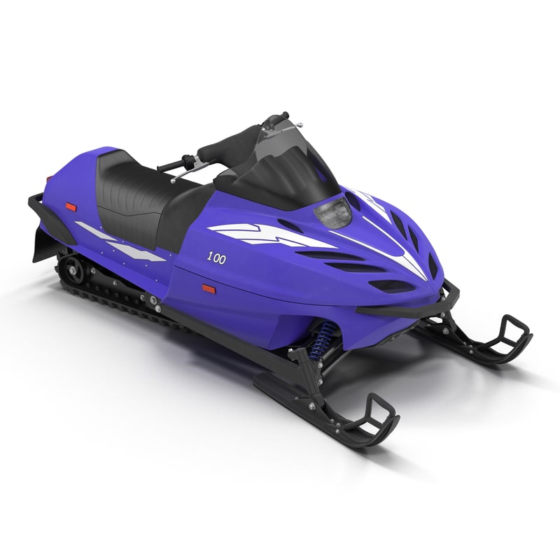 snowmobile generic rigged 3d model