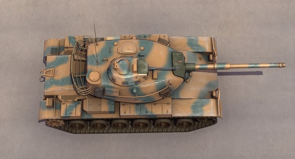 3d max m60a3 battle tank turkish