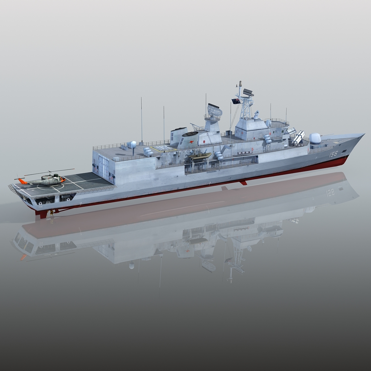 modelo 3d HMAS Toowoomba FFH 156 Anzac Class Frigate - TurboSquid 1020577