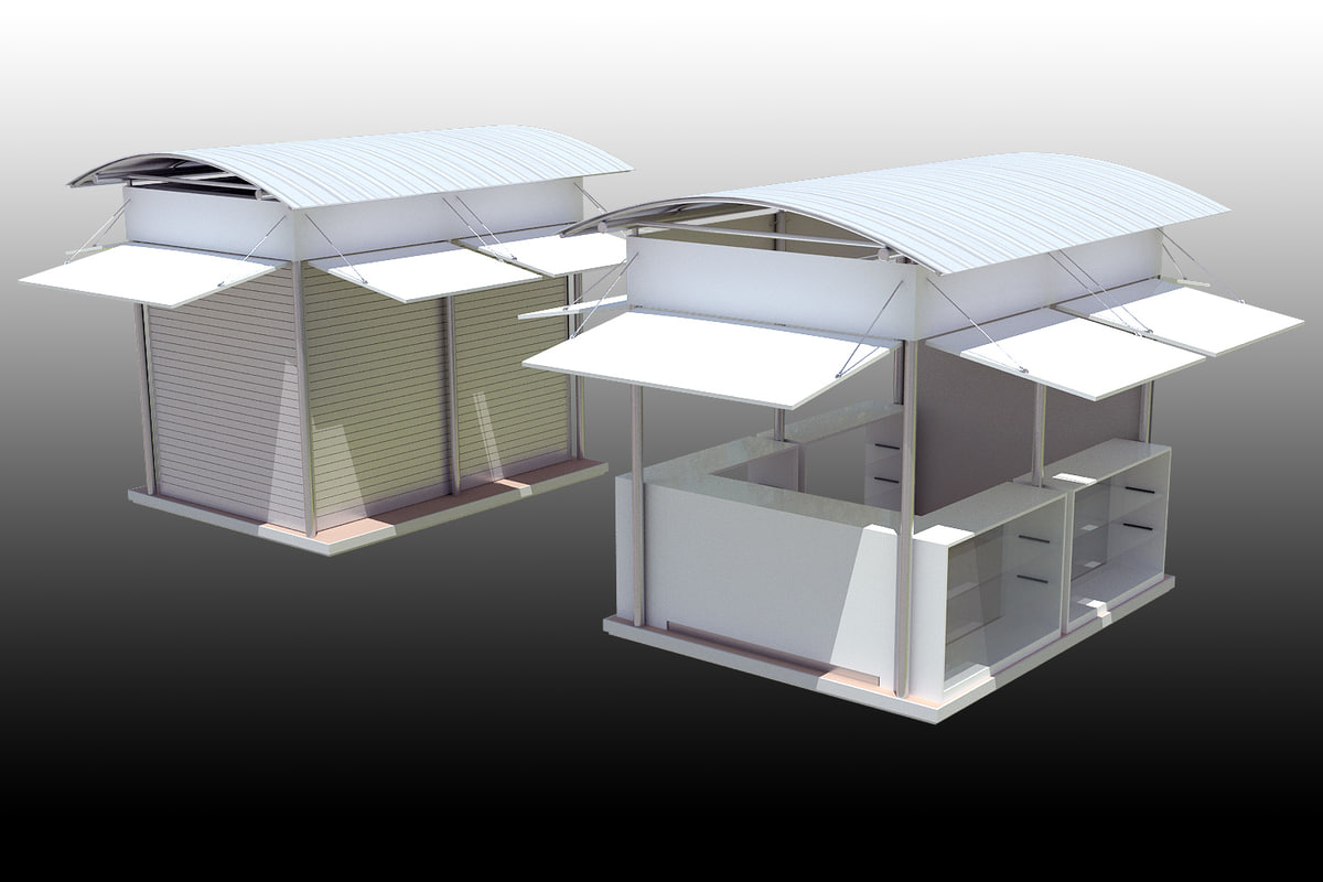 kiosks 3d model