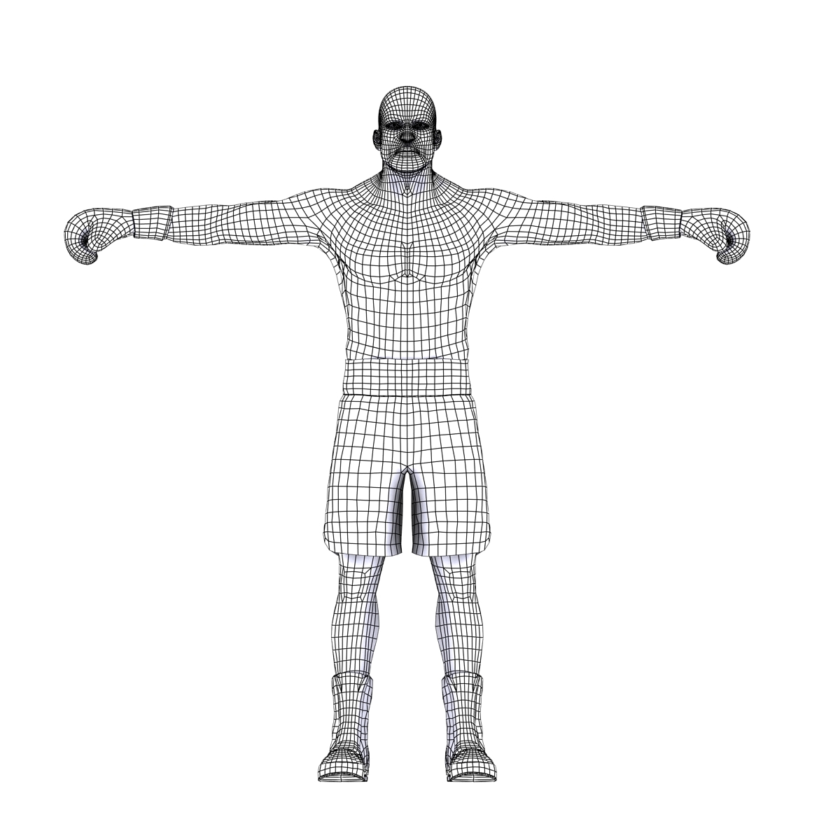 3d professional boxer model