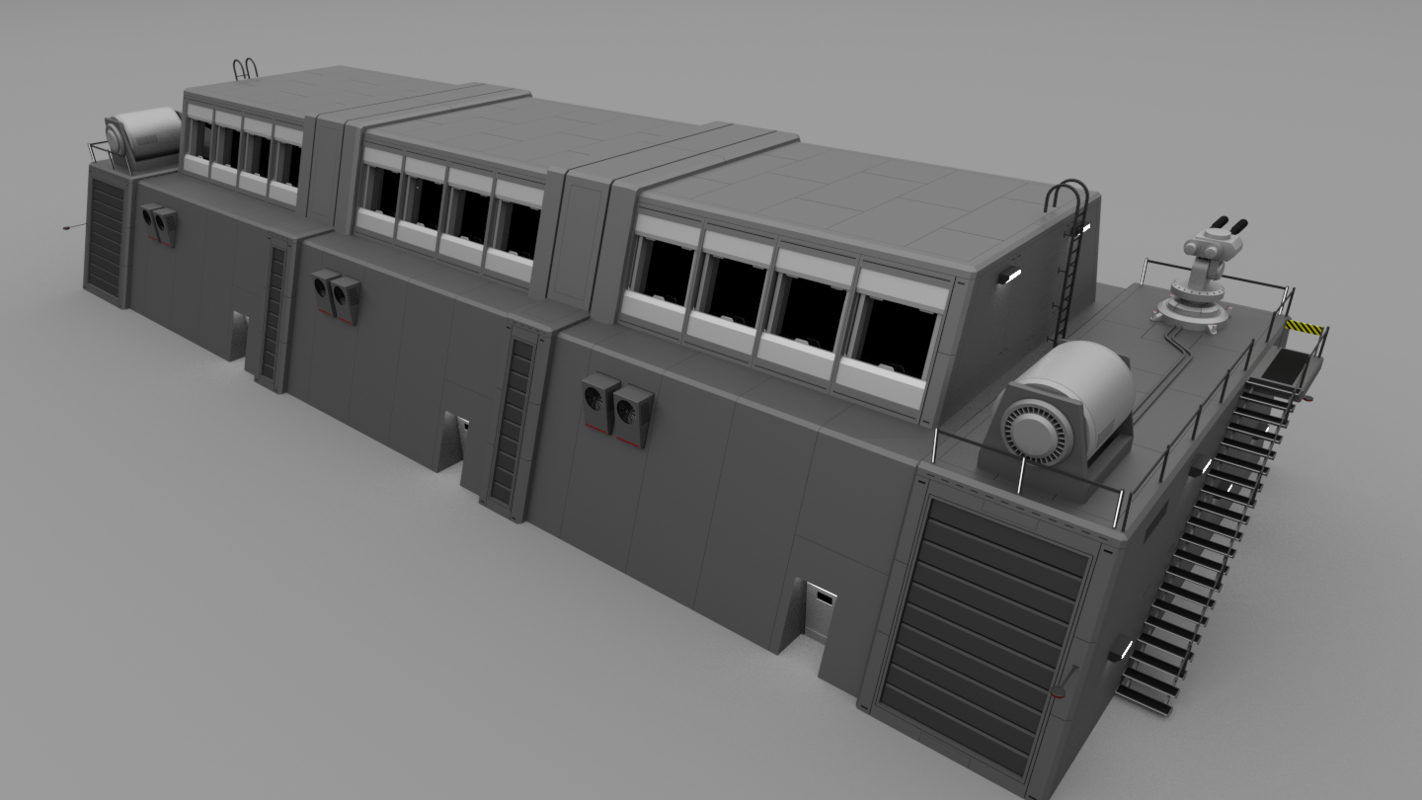 modelo 3d Complejo de base militar futurista - TurboSquid 571182