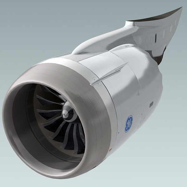 genx-1b jet engine lite 3d c4d