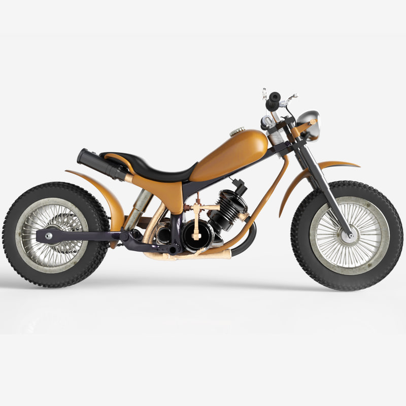 old motorcycle 3d 3ds