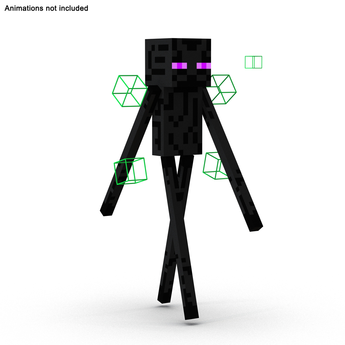 minecraft enderman rigged 3d max