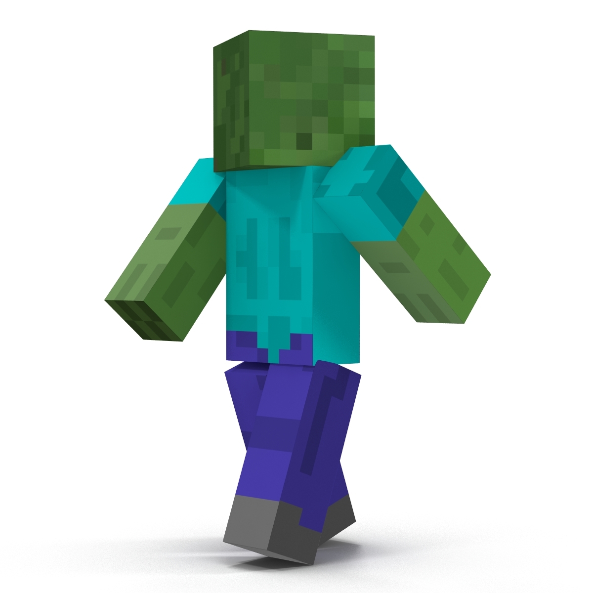 Modelo 3D de Minecraft Zombie Rigged Modelo 3D - TurboSquid 1020802