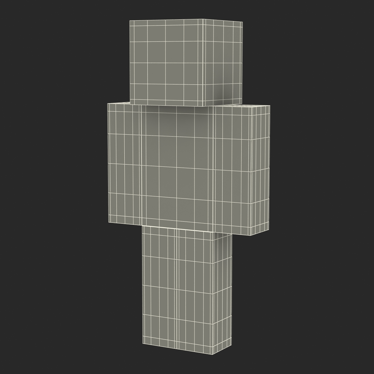 minecraft zombie rigged 3d model