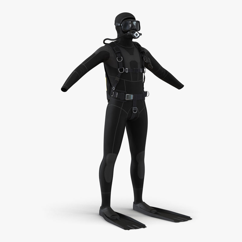 scuba diving equipment 3d model