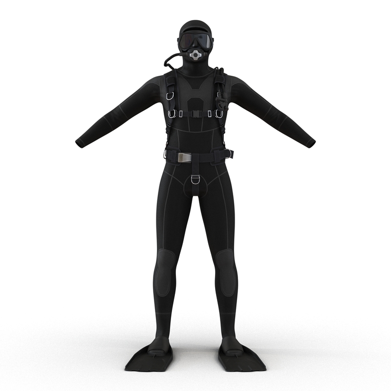 scuba diving equipment 3d model