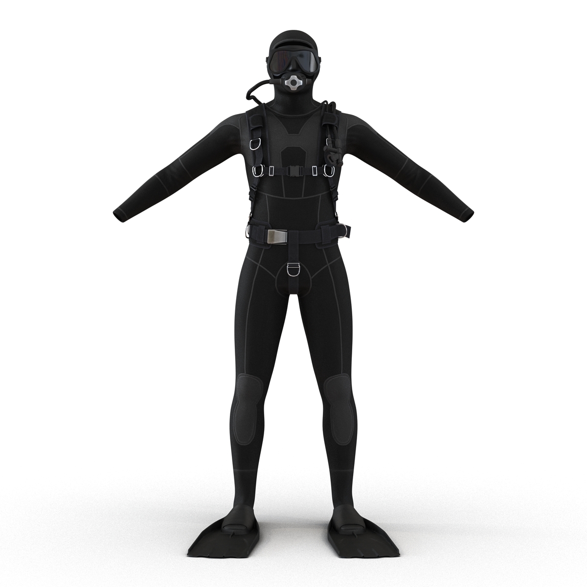 scuba diving equipment 3d model