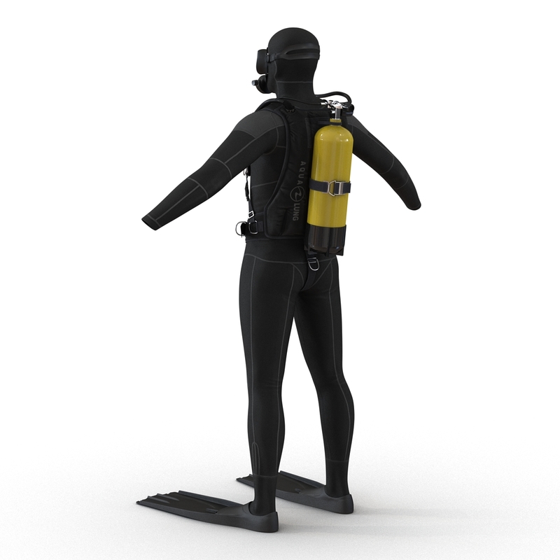 scuba diving equipment 3d model