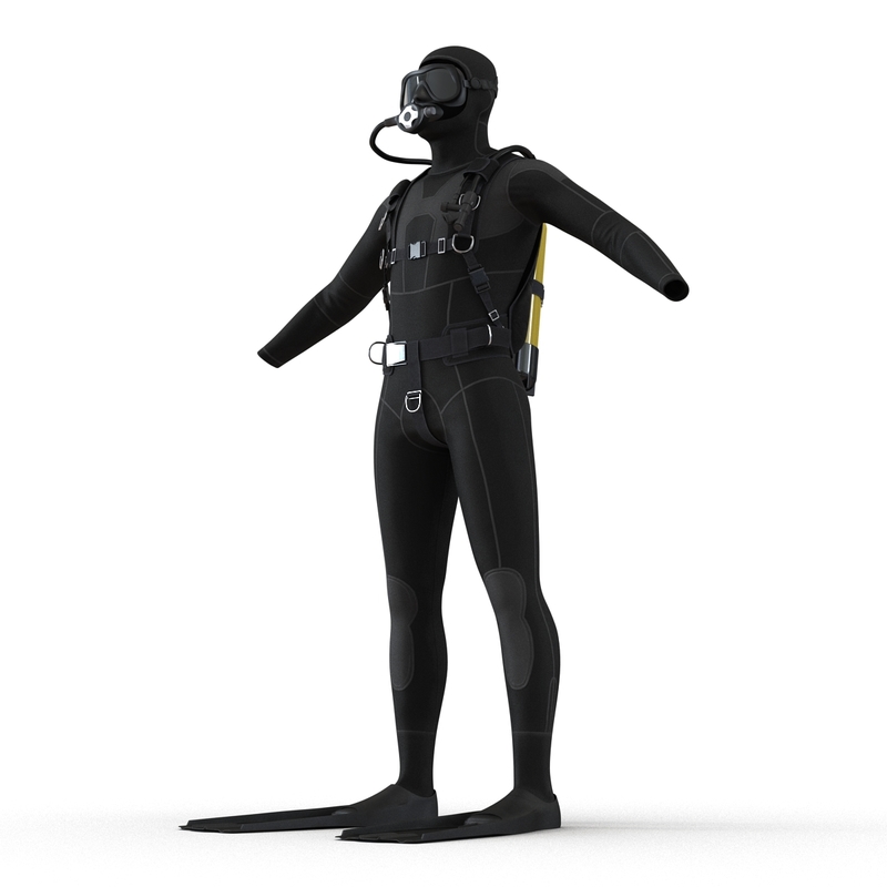 scuba diving equipment 3d model
