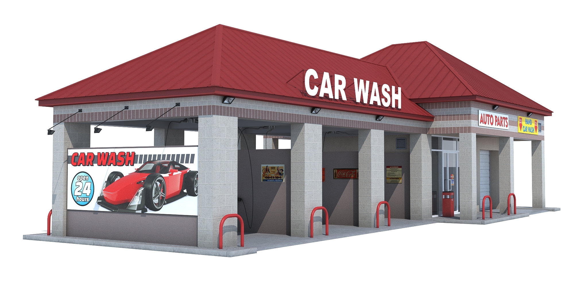 3d model car wash