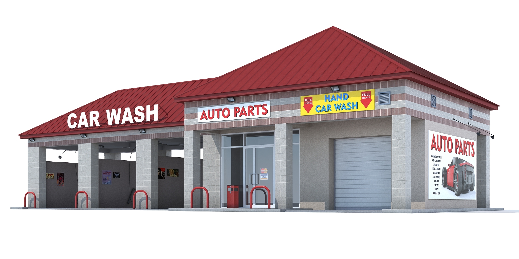 3d model car wash