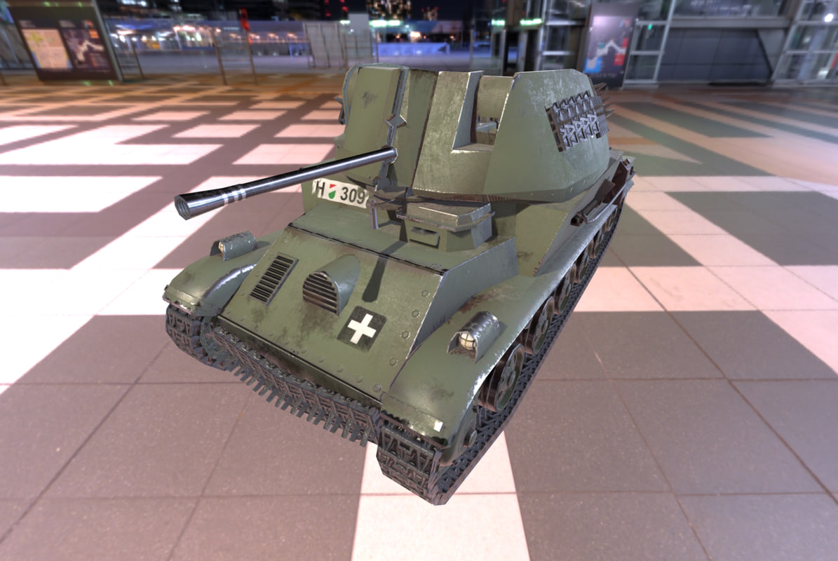 3d obj ww2 tank nimrod