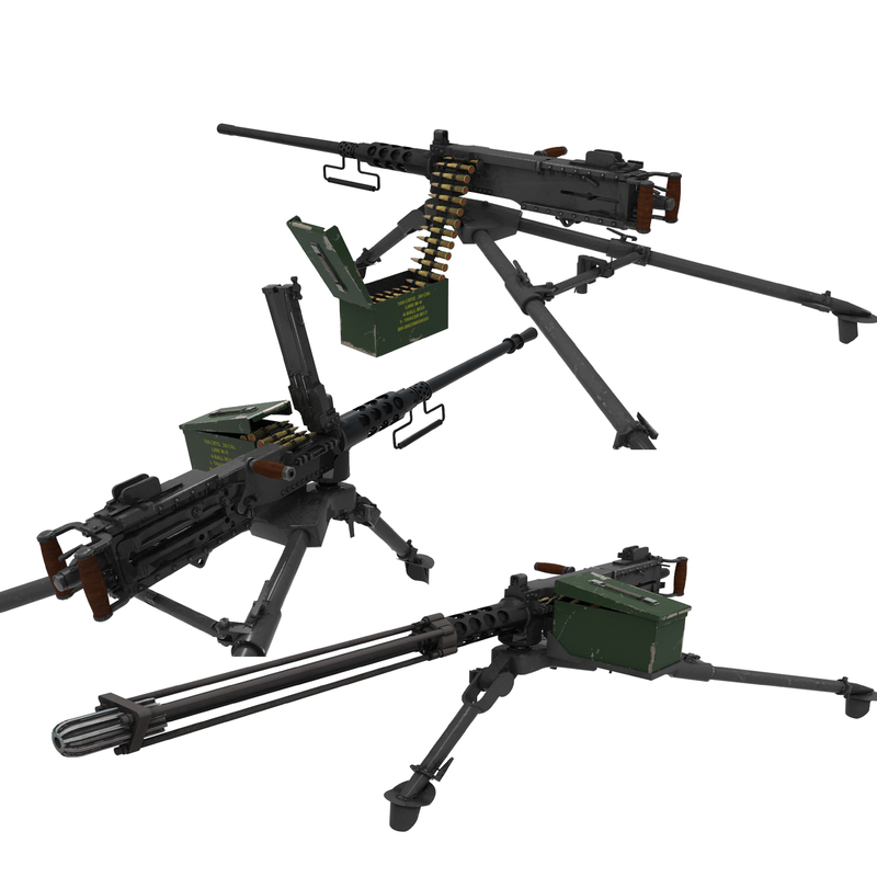 3d model m-2 50cal