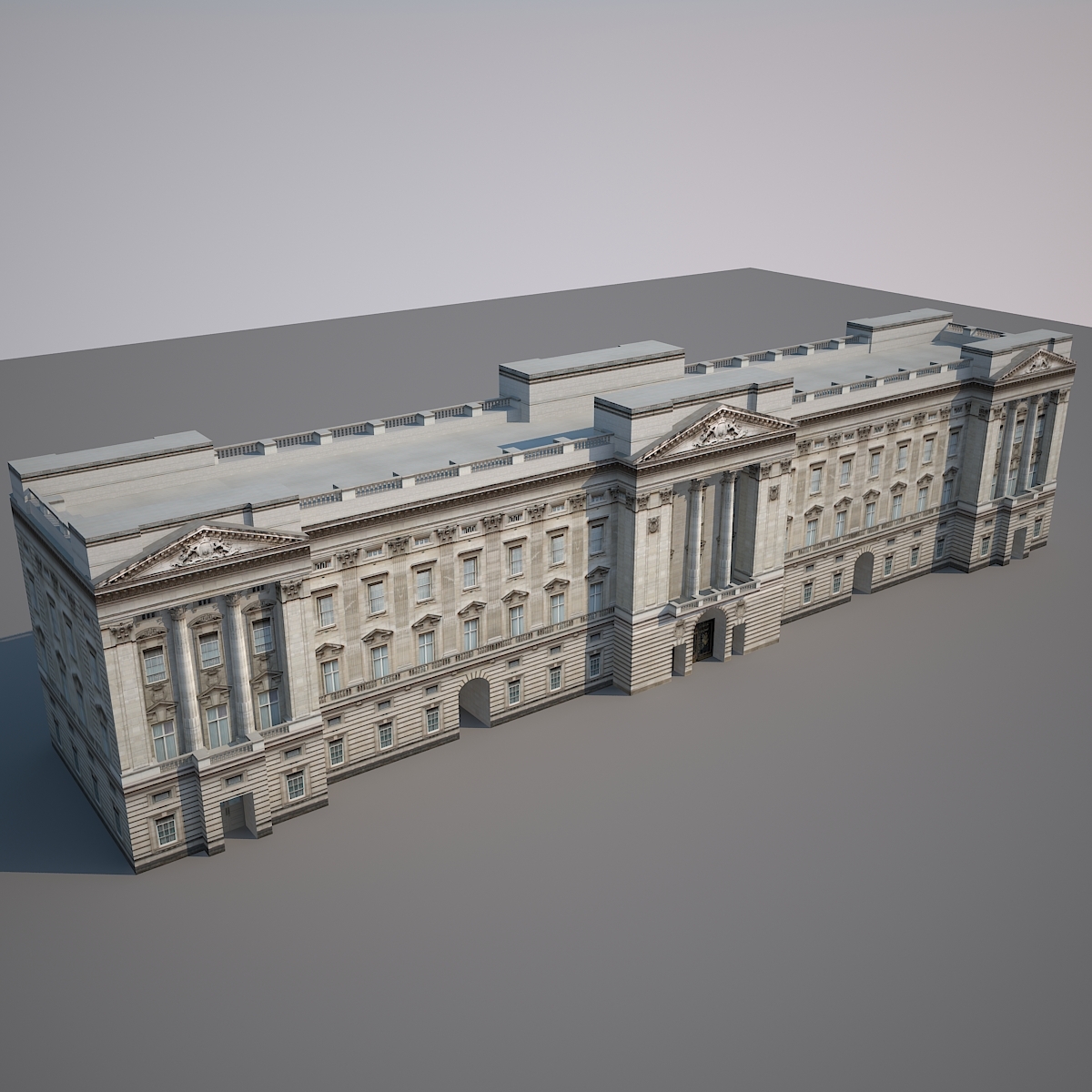 buckingham palace king 3d model