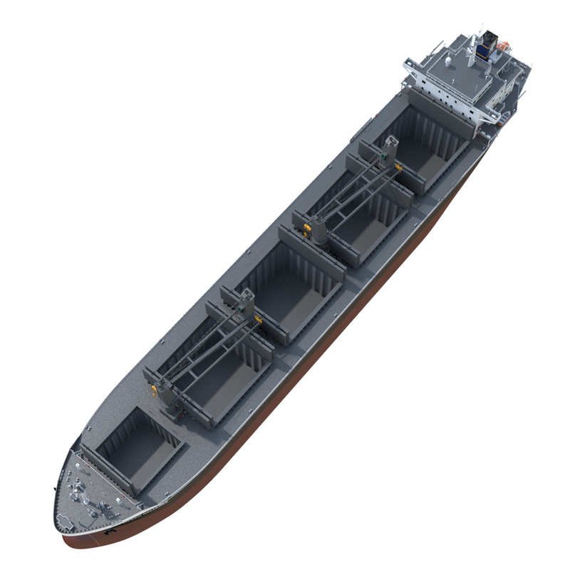 3d model handymax bulk carrier deck