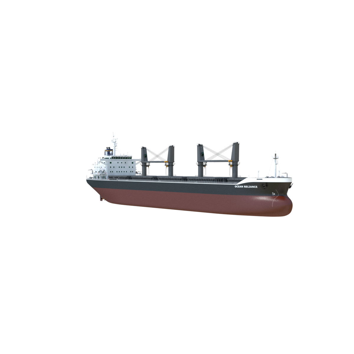 3d model handymax bulk carrier deck