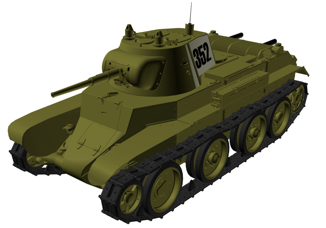 bt-7 tank 3d 3ds