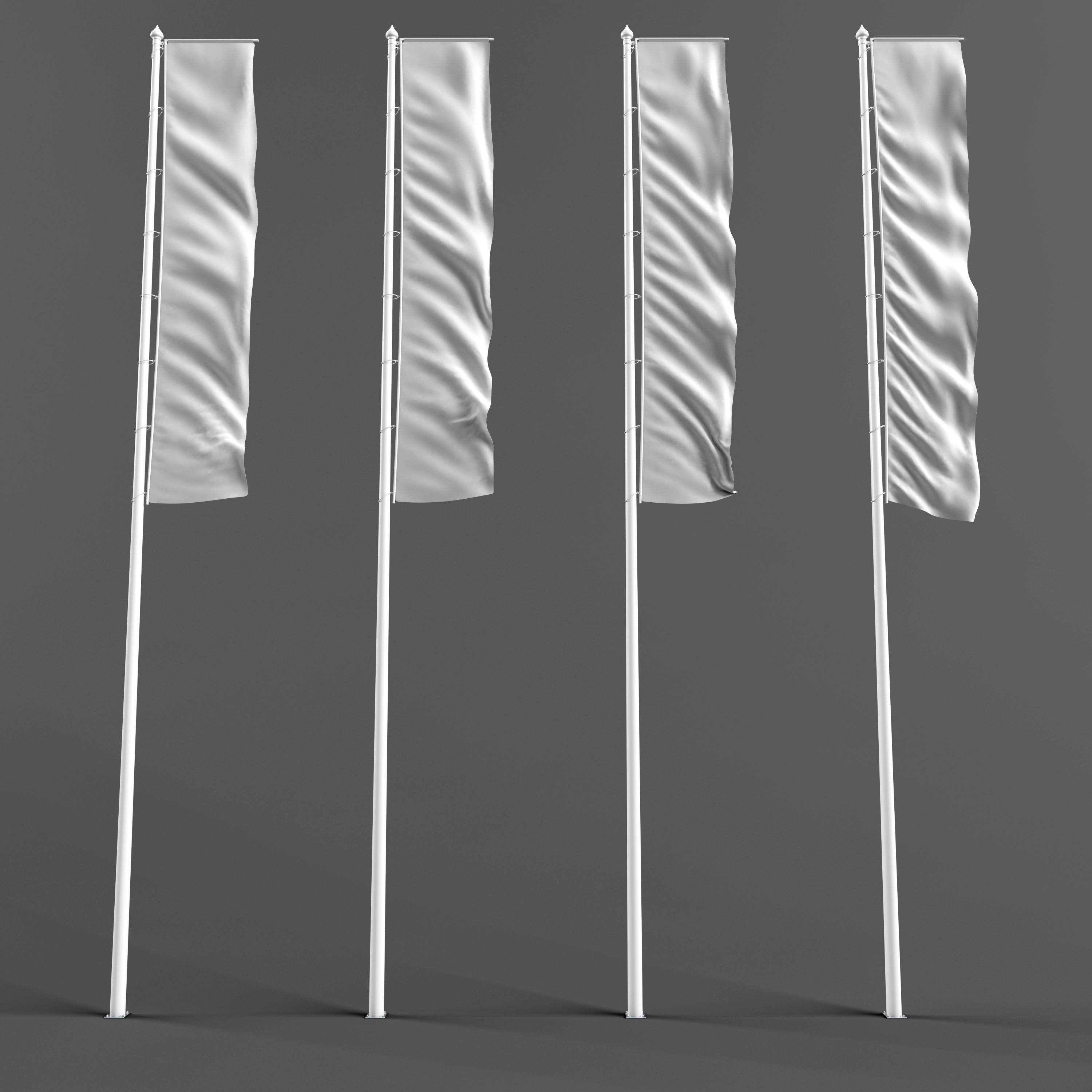 3d model flagstaff flags