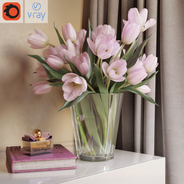 tulip flower 3d model