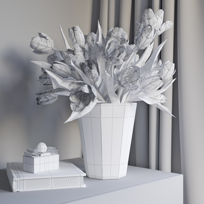 tulip flower 3d model