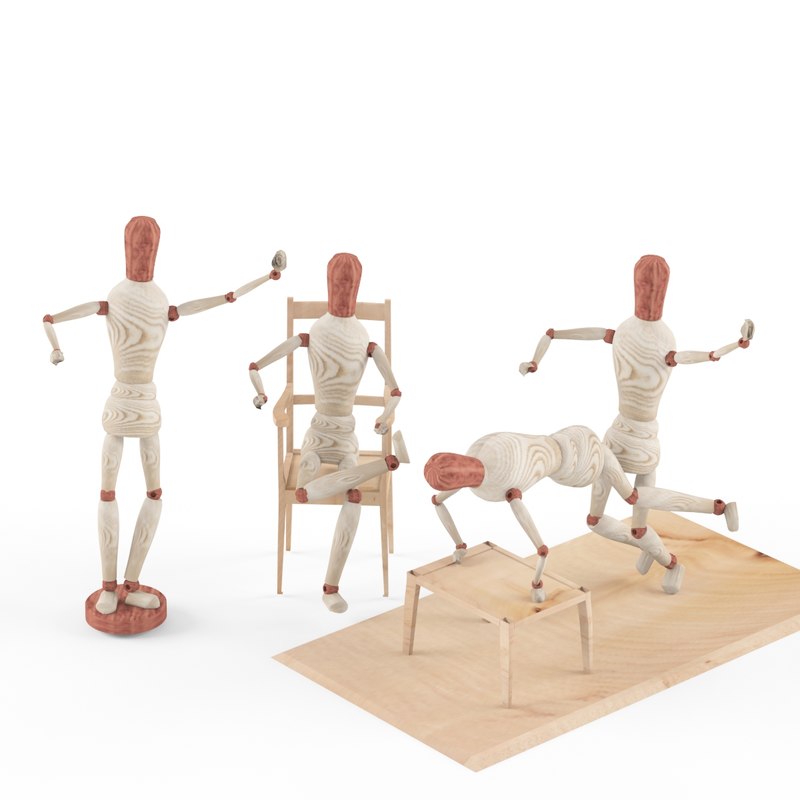 drawing puppets 3d max