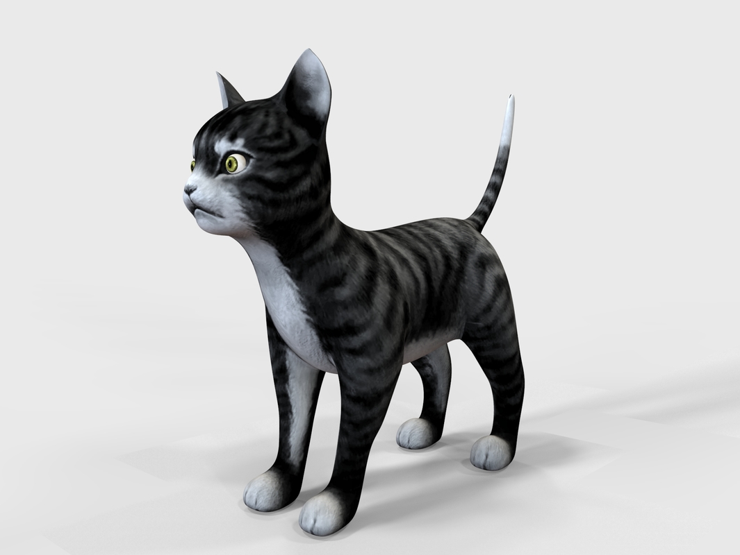 cat animation 3d max