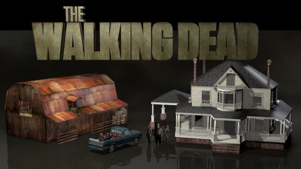 3d walking dead farm model