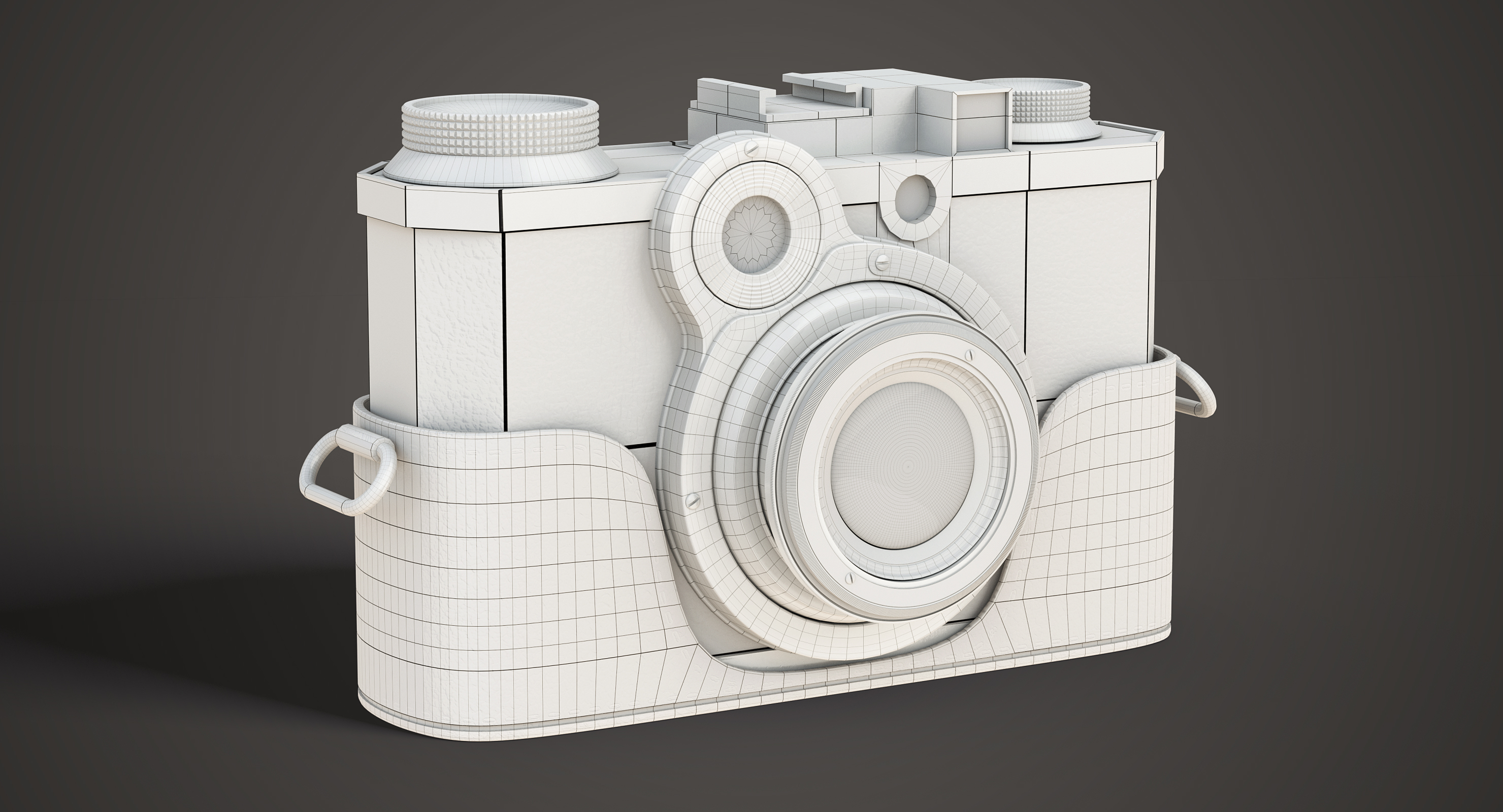 3d model vintage photo camera